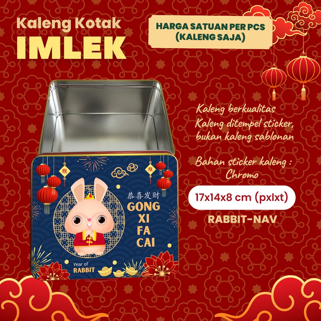 Jual Box Imlek CNY Kaleng Kotak Kelinci Chinese New Year Shio Rabbit ...