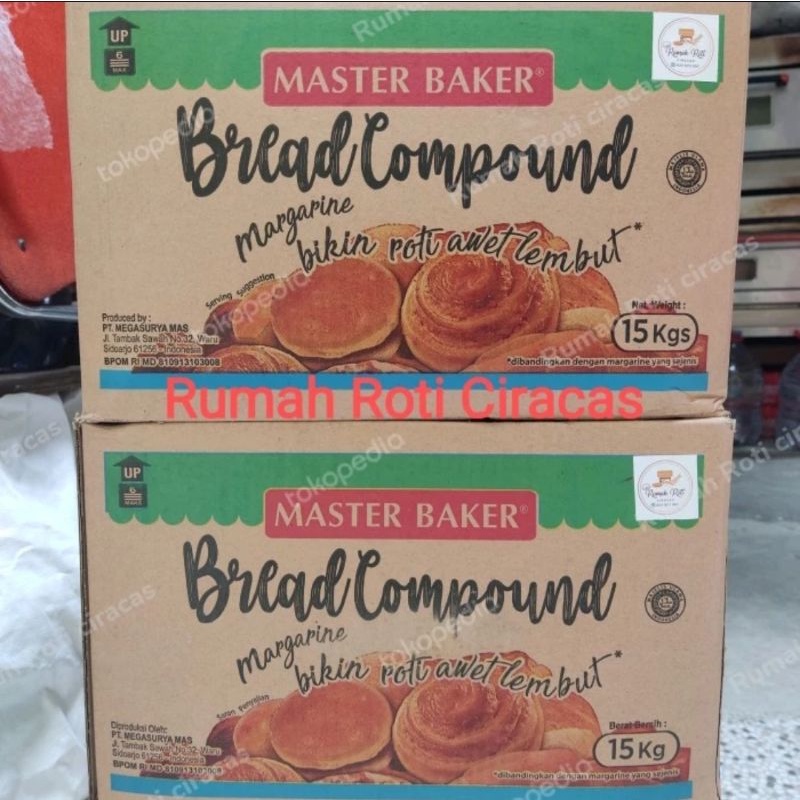 Jual MASTER BAKER 15KG BREAD COMPOUND MARGARINE 15 KG CREAM MARGARIN 1 ...