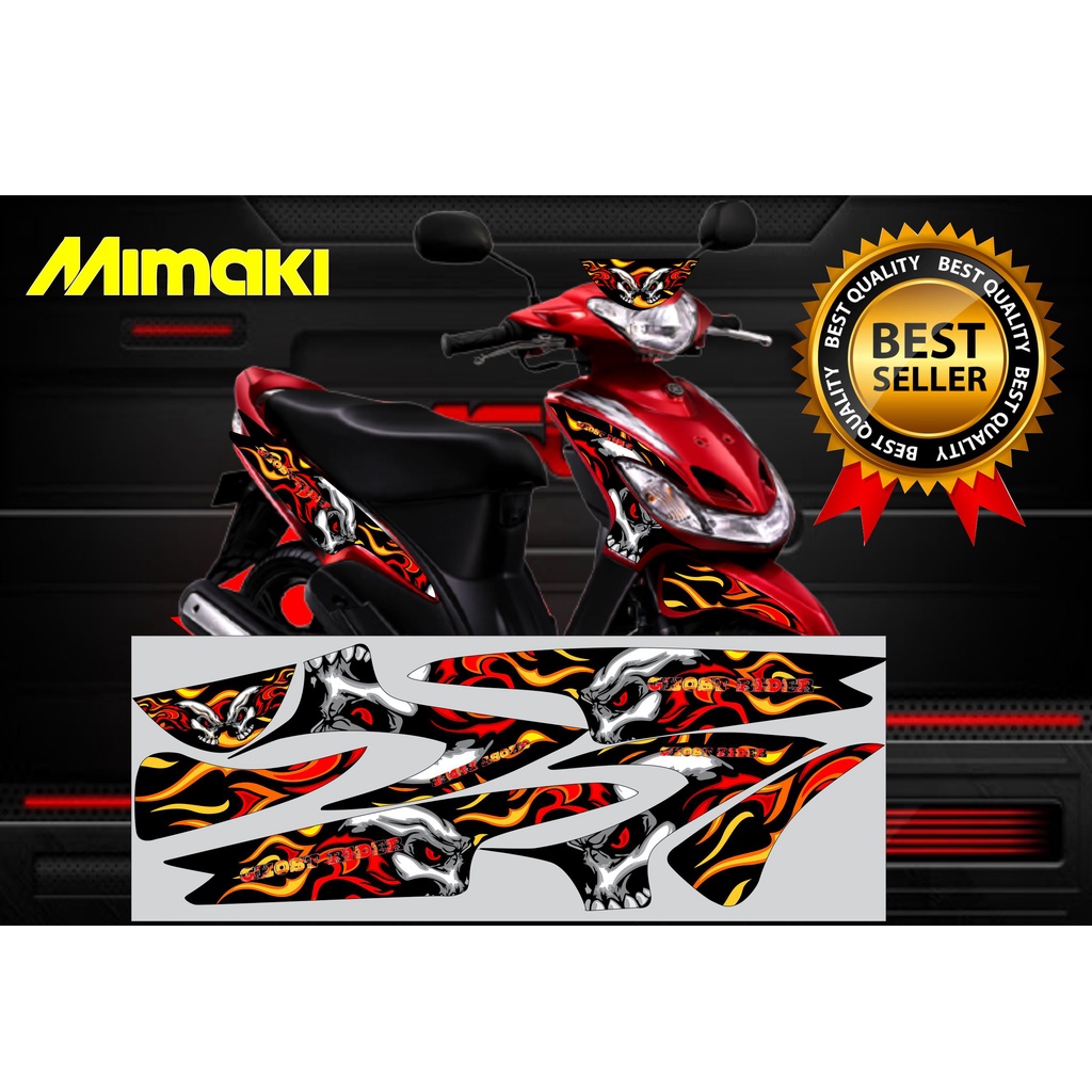 Jual Stiker Striping Motor Mio Smile / Sporty Semi Fullbody Kiri Kanan ...
