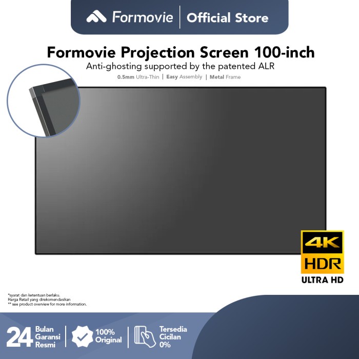 Jual Layar Formovie Screen Projector Fresnel Metal Frame Alr Screen 100 ...