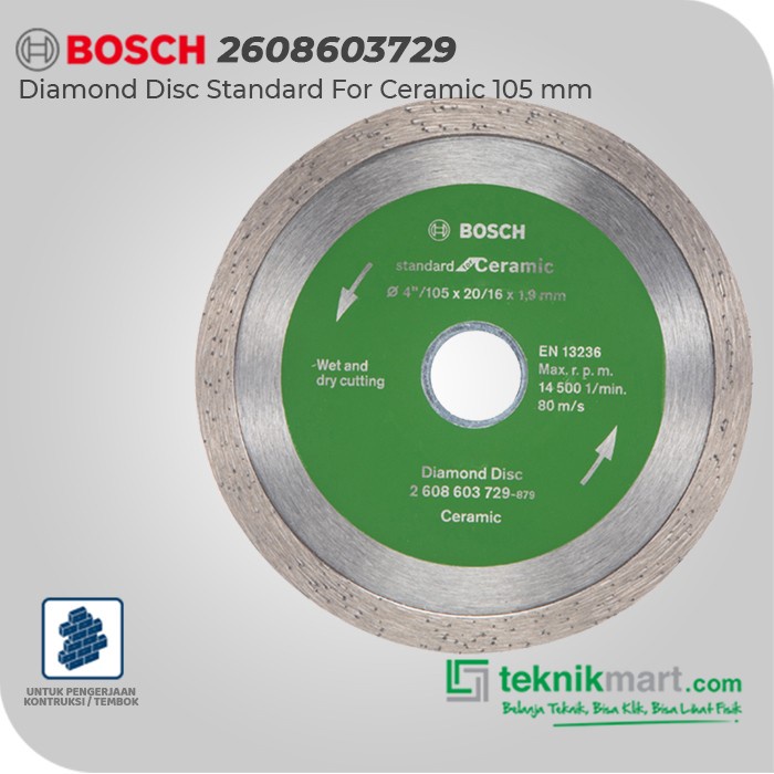 Jual Bosch Mata Diamond Potong untuk Batu / Tembok / Stone 105mm ...