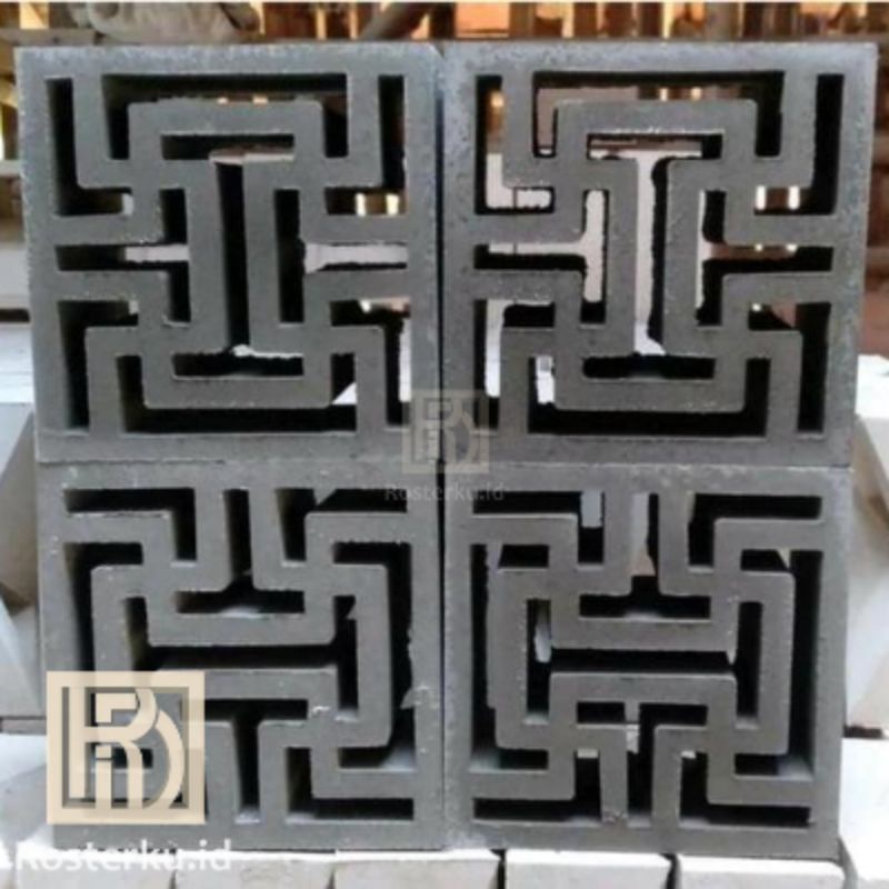 Jual Roster beton minimalis motif labirin abu/loster/roster | Shopee ...