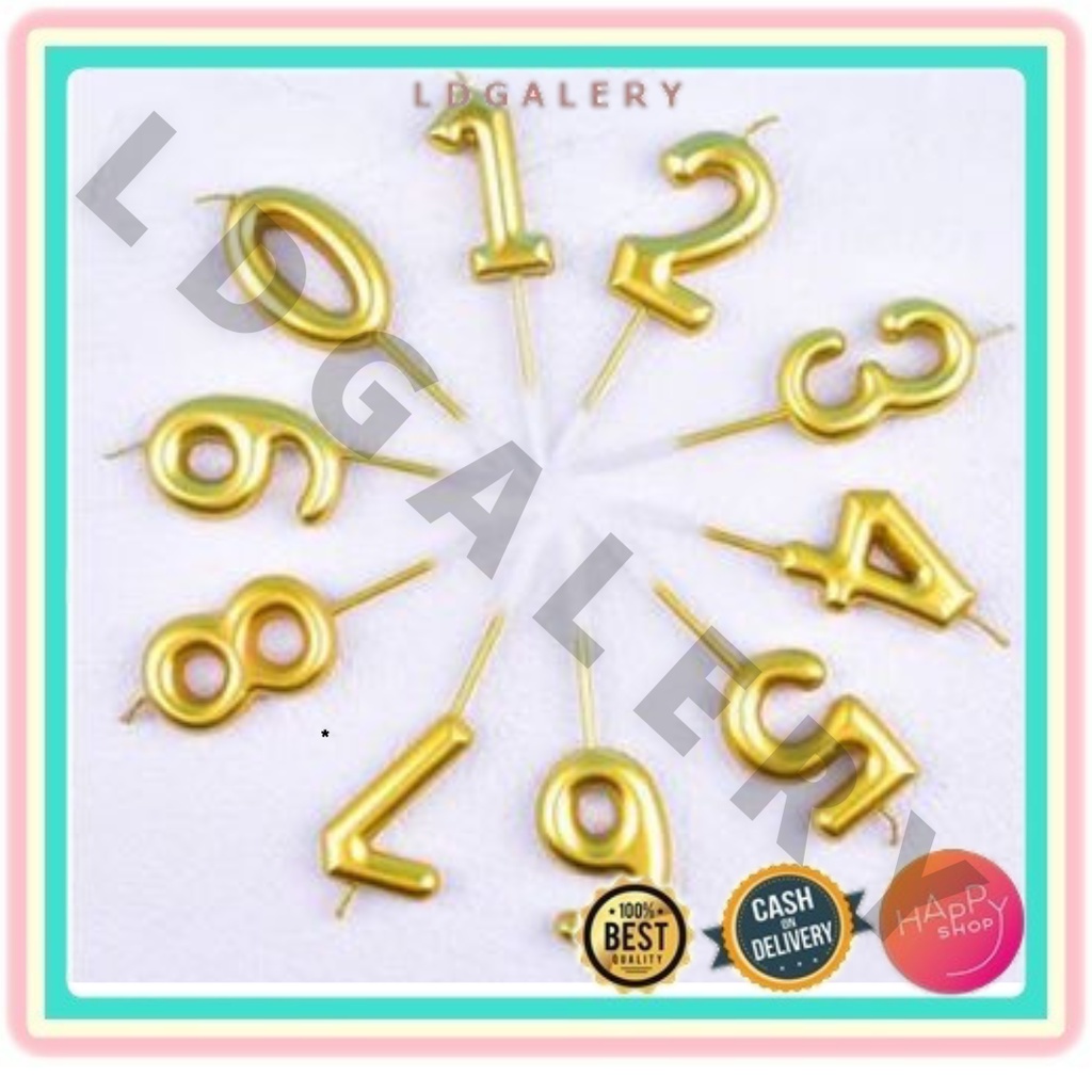 Jual LDG Lilin Ulang Tahun Angka / Lilin Angka 0-9 / Birthday Numeric ...