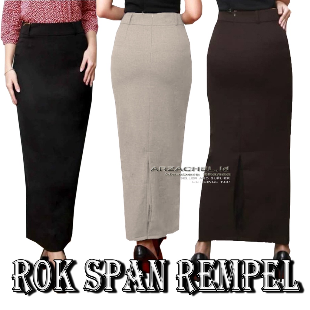 Jual Rok Kerja Wanita Panjang Model Rempel Belakang / Rok Formal Kantor ...