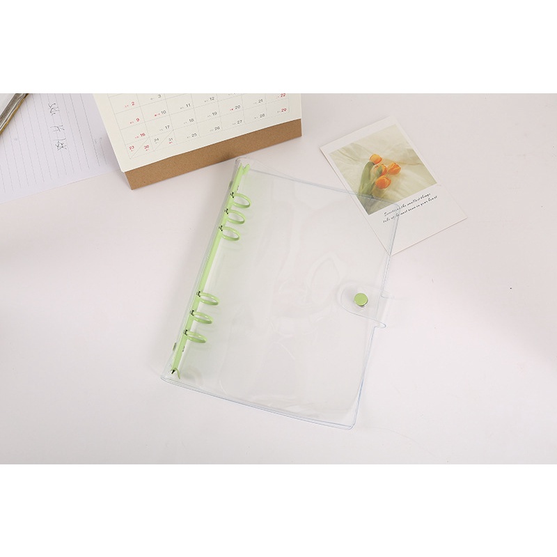 Jual COVER BINDER 6 RING A6 BENING TRANSPARAN BESI WARNA | Shopee Indonesia