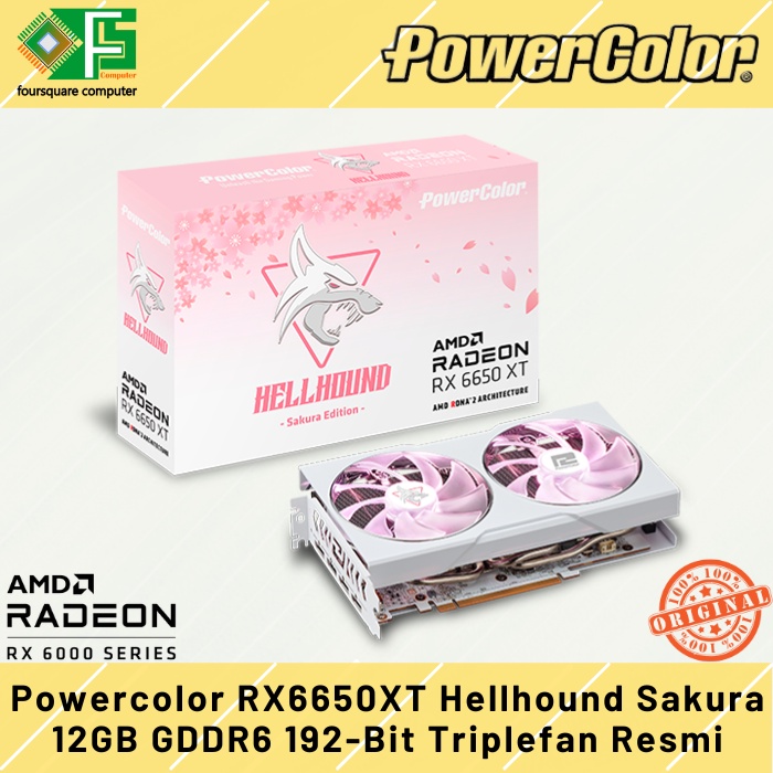 Jual VGA Powercolor Radeon RX 6650 XT Hellhound Sakura Edition 8GB ...