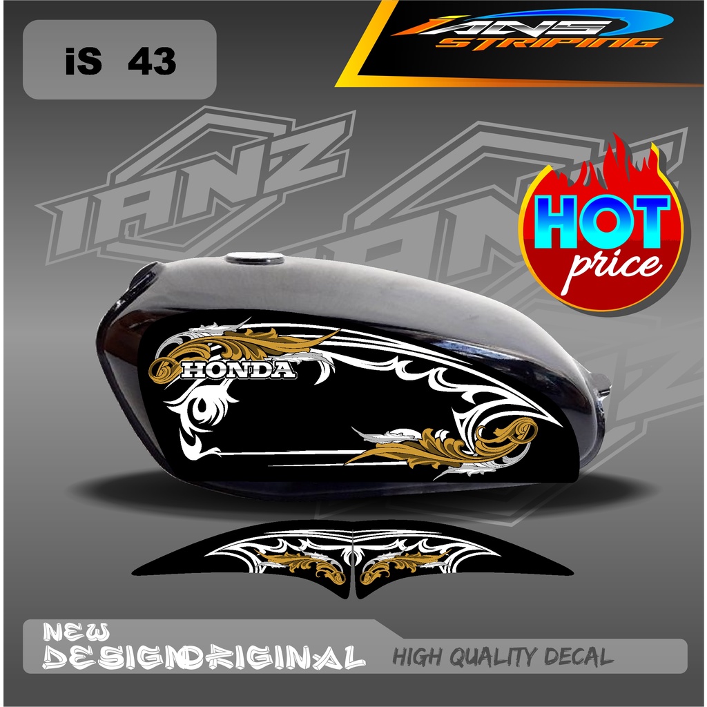 Jual STRIPING TANGKI BATIK CUSTOM CB100 CONSEP HOLOGRAM/NON HOLOGRAM ...