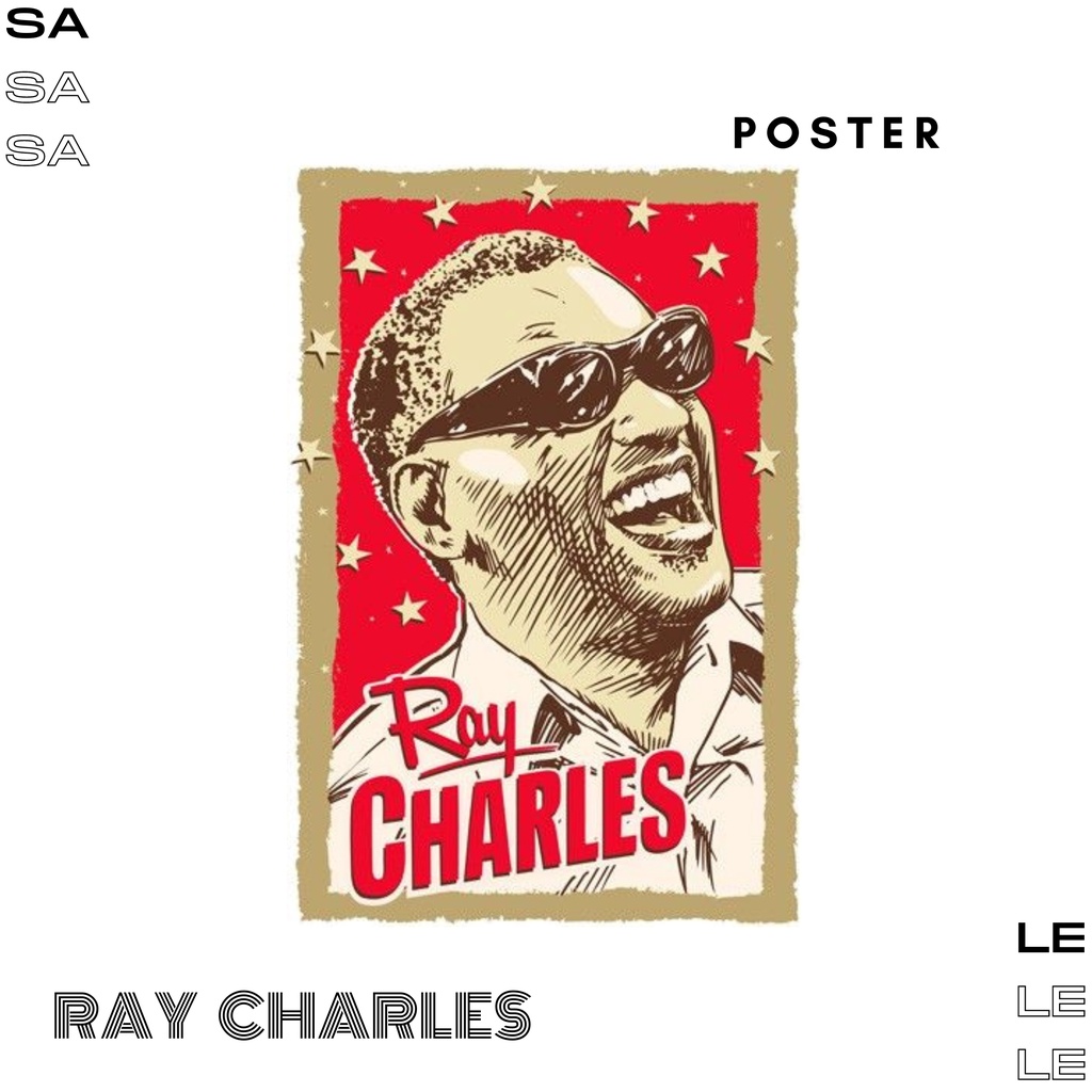 Jual POSTER DINDING RAY CHARLES - Ukuran A3/A4 (Bisa Custom Gambar ...