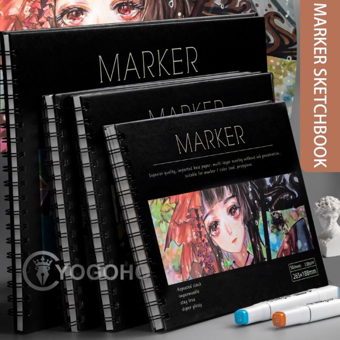 Jual Buku Gambar Marker Pad 50 Sheets 130G Professional No Penetration ...