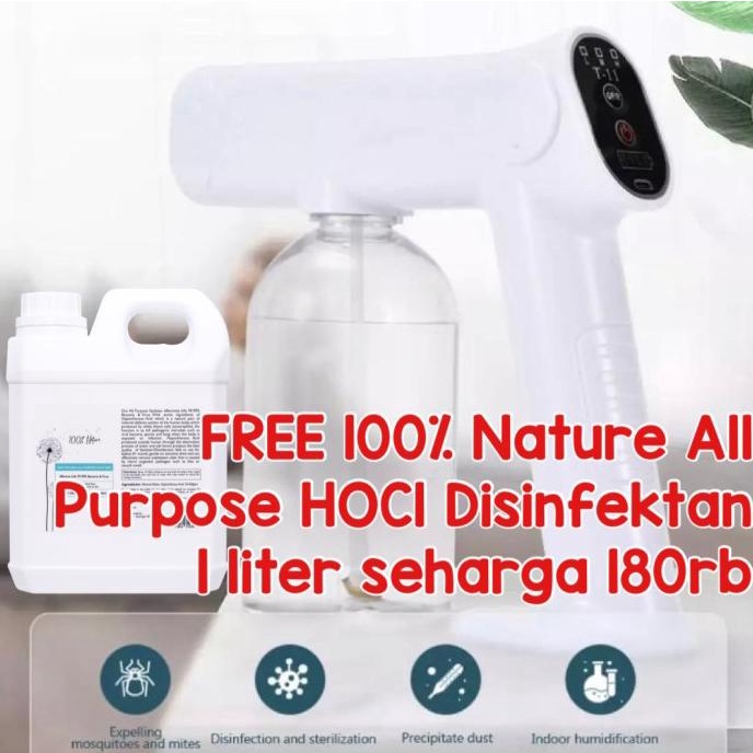 Jual Promo Wireless Nano Disinfectant Spray Mist Fogging Gun UV Light ...