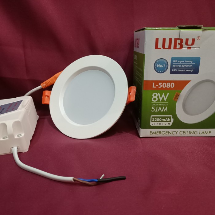 Jual Lampu Luby L - 5080 Wat Lampu Downlight Led Panel Plus Emergency ...