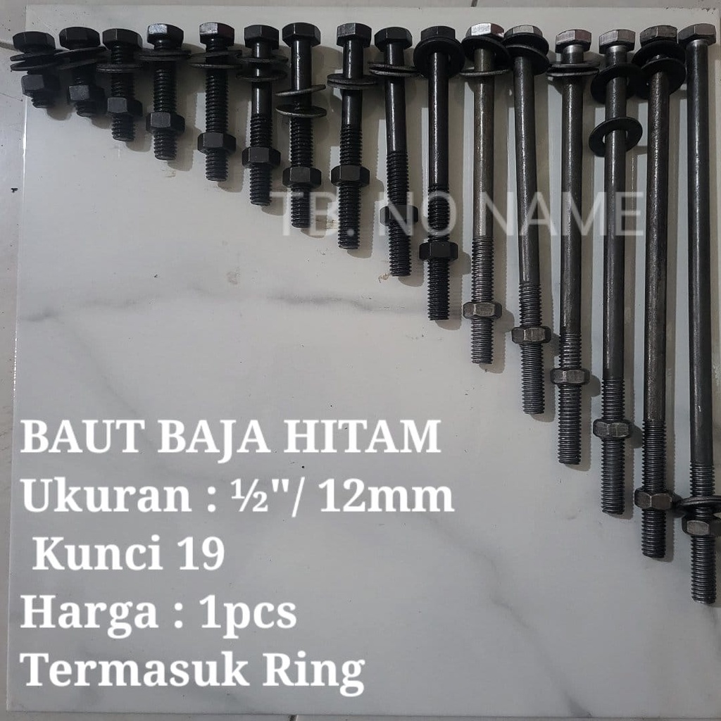 Jual BAUT MUR BALOK KAYU BLANDAR 1/2'' / 12mm KUNCI 19 BAUT BLANDAR ...