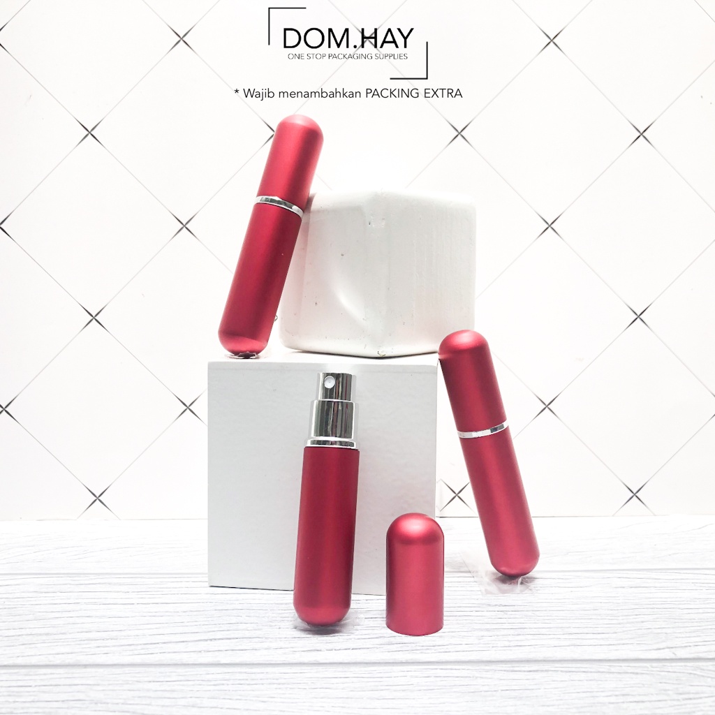 Jual 5ml Botol Parfum Kosong Capsule Metalik Travel Pack Refill Bottle ...