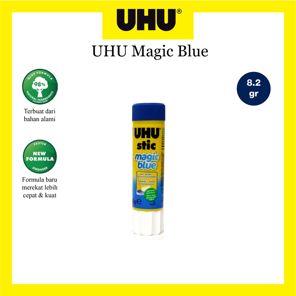 Jual Lem UHU Stick Magic 8.2 Gram Kecil / Lem Kertas / Lem Stik Putar ...