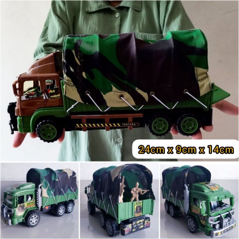 Jual Mainan Truk Tronton Militer - Mobil Truck Angkut Personil Army ...