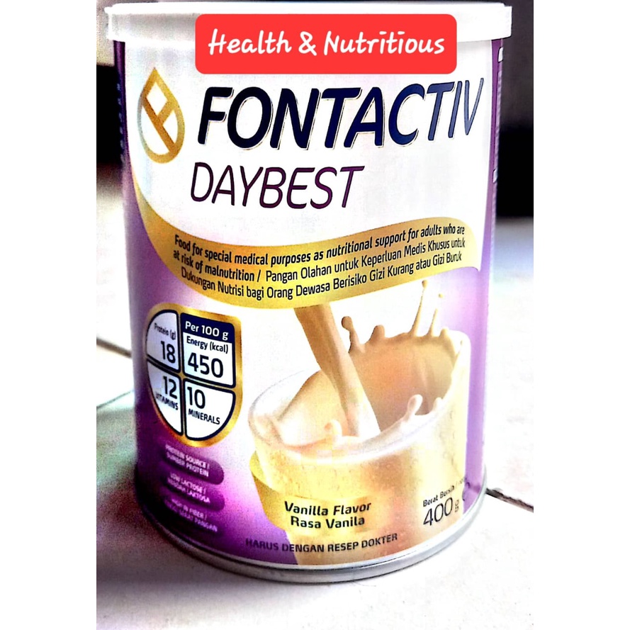 Jual FONTACTIV DAYBEST VANILA 400 GRAM SUSU FONTACTIVE DAYBEST TINGGI ...
