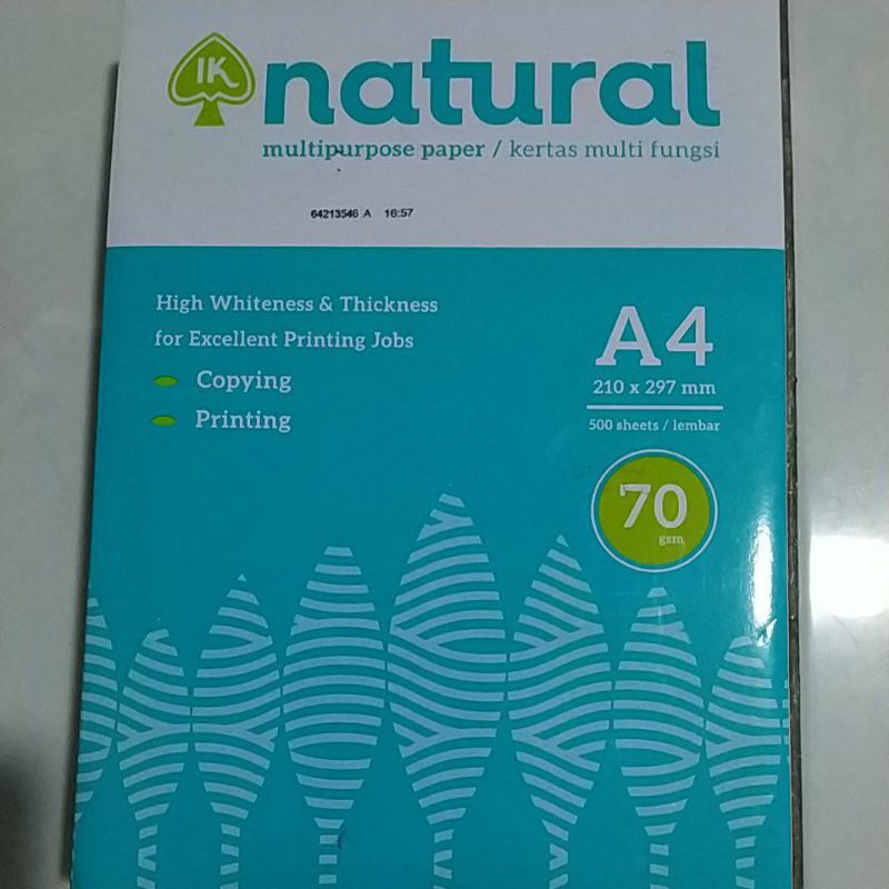 Jual HVS A4 Natural 70gsm 1 rim | Shopee Indonesia