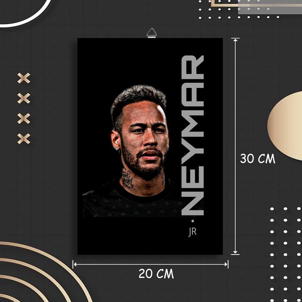 Jual [WD32] Hiasan dinding rumah Neymar Poster Kayu wall decor pajangan ...