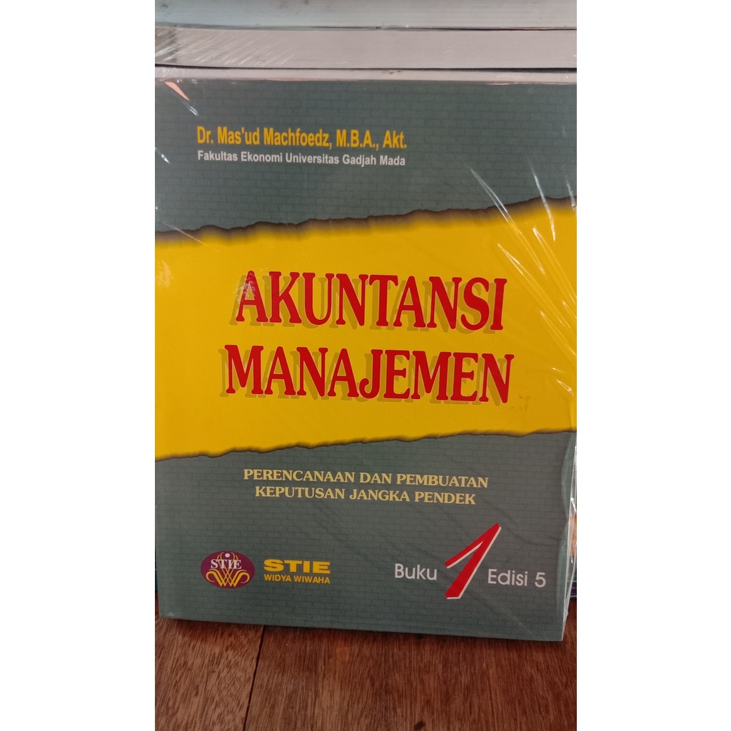 Jual Akuntansi Manajemen buku 1 edisi 5 (karya: Mas'ud Machfoedz ...