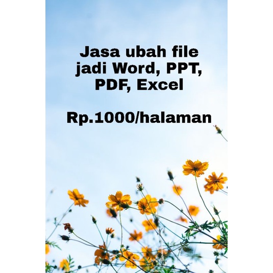 Jual Jasa ubah File jadi Word, PDF, Excel termurah tercepat | Shopee ...