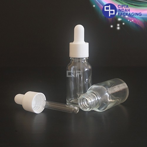 Jual BOTOL KACA PIPET 15ML BENING - RING PUTIH SMOOTH | Shopee Indonesia