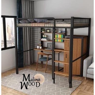 Jual LF-01 Loft bed besi ranjang tempat tidur minimalis dipan divan ...