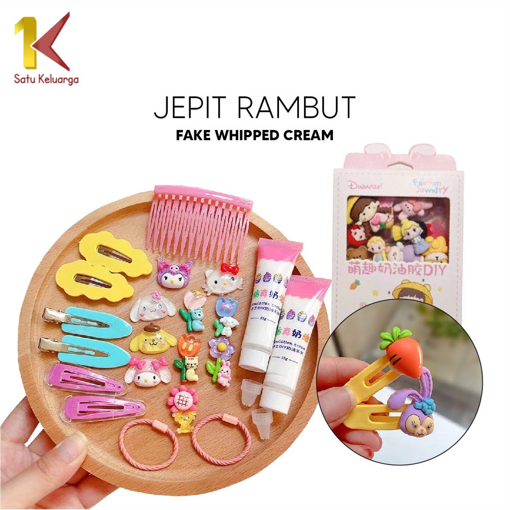 Jual Satu Keluarga Jepit Rambut DIY Set With Clay Decorating Hair Pin ...