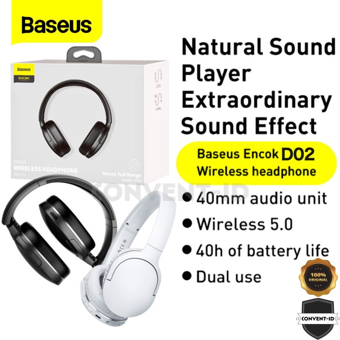 Jual Baseus Encok D02 PRO HiFi Dual Mode Foldable Bluetooth 5.0 ...