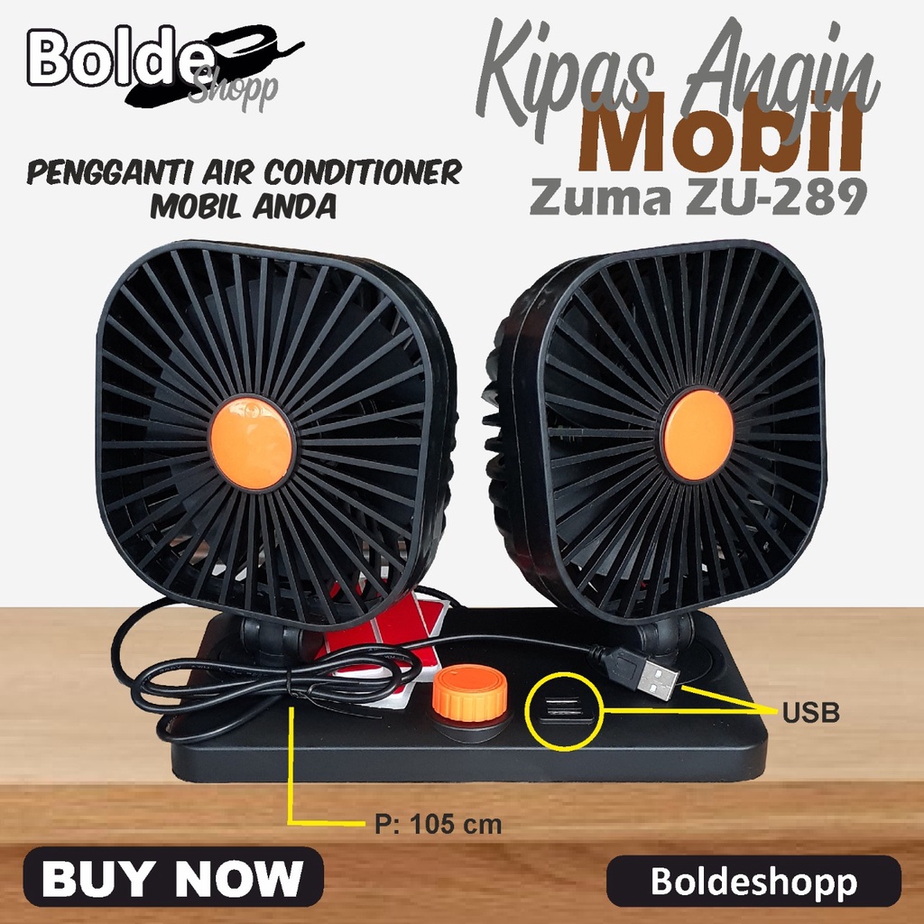 Jual Kipas Angin Mobil Car Pick Up Truck 24 Volt Colokan USB / Kipas ...