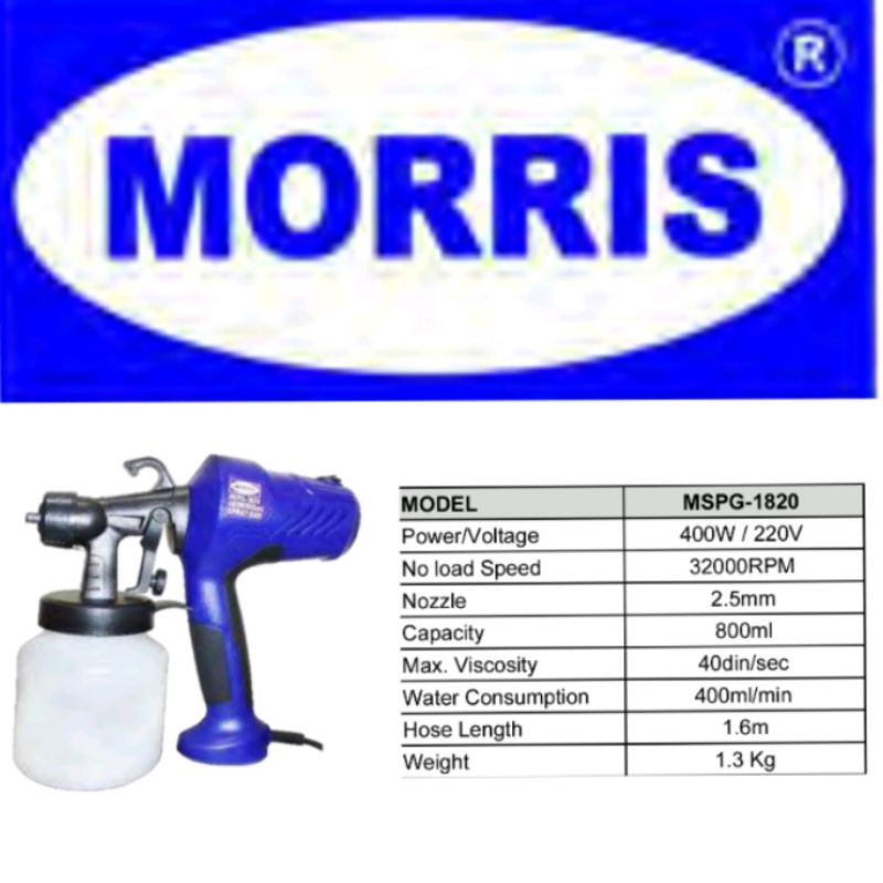 Jual semprotan cat / spray gun listrik morris best quality product ...