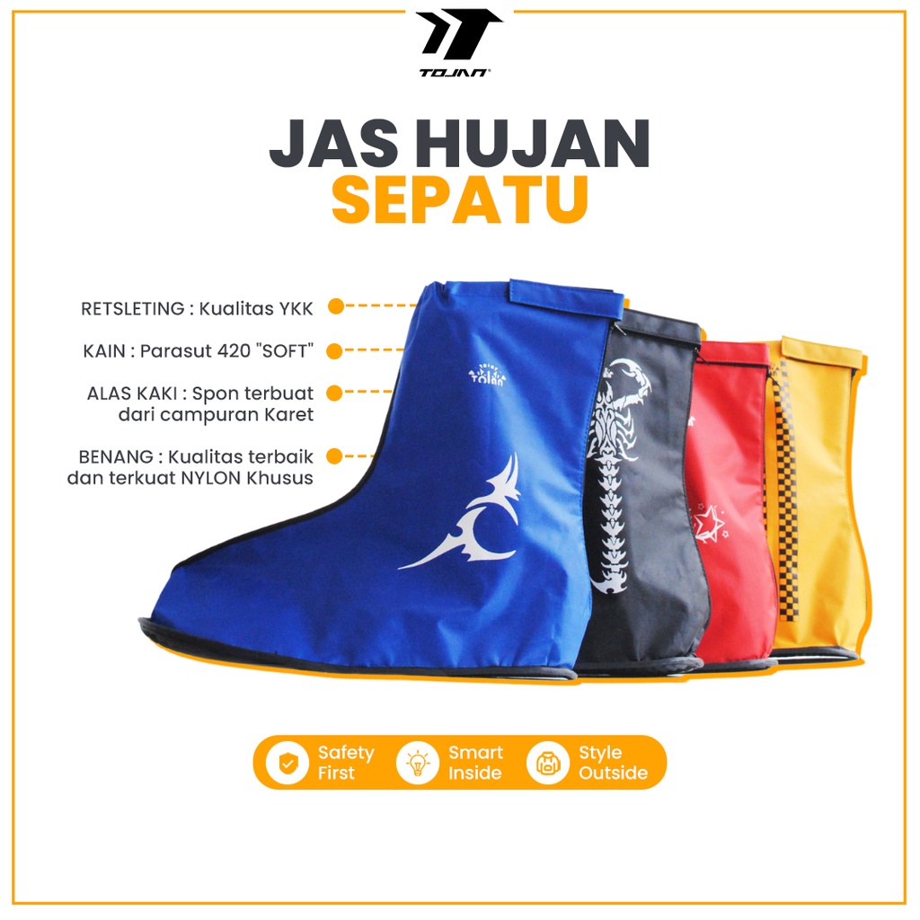 Jual Jas Hujan Sepatu Tojan Pria Wanita Sarung Pelindung Cover Shoes ...