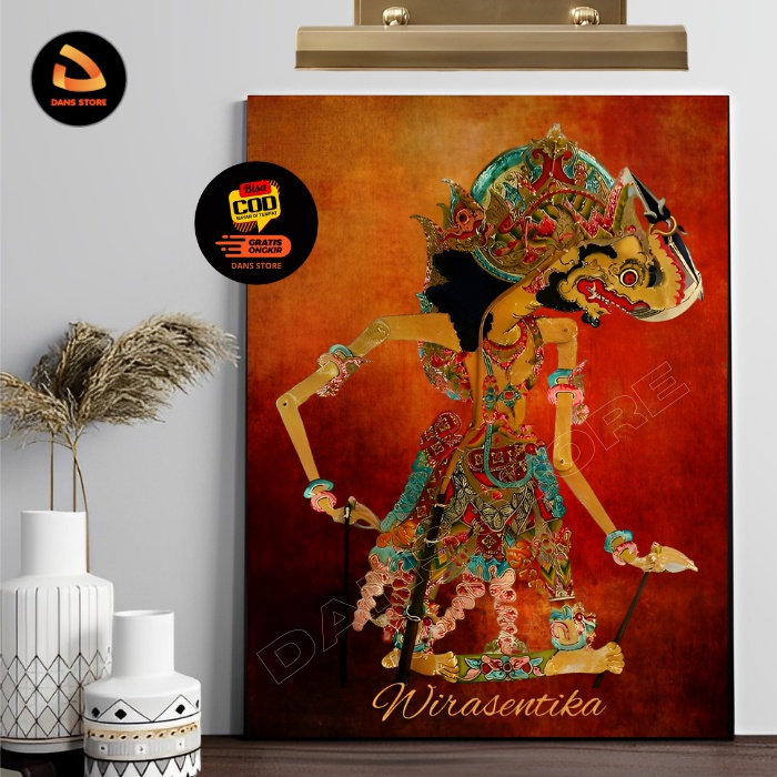 Jual Hiasan Dinding Poster Wayang Kulit Wirasemtika Pajangan Dinding ...