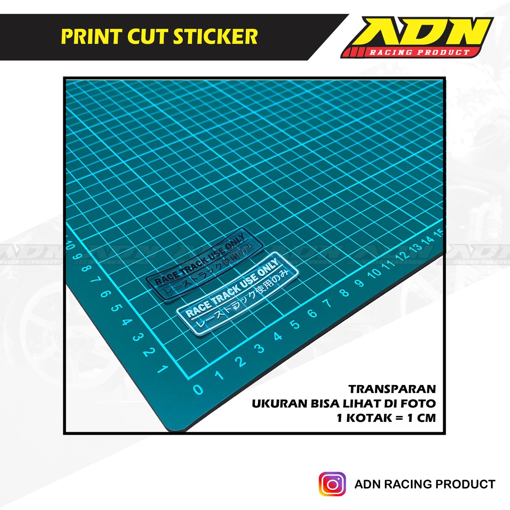 Jual Stiker RACE TRACK USE ONLY Transparan Bening | Shopee Indonesia