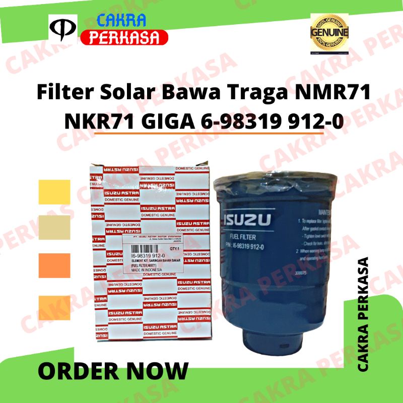Jual Filter solar bawah traga giga elsapek L300 NMR71 NKR71 isuzu ...
