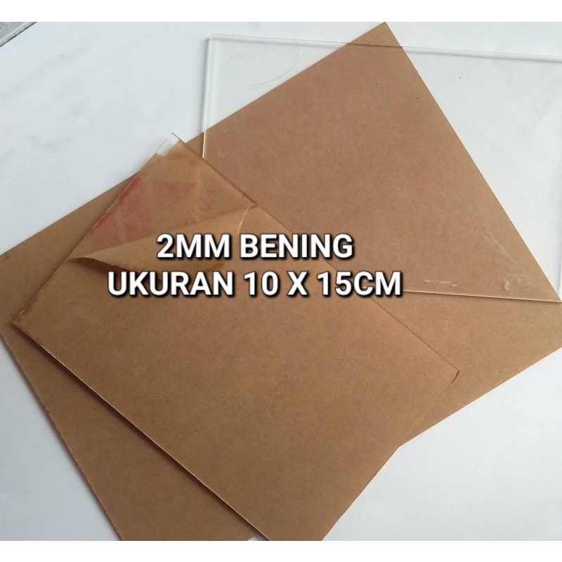 Jual Akrilik lembaran bening tebal 2mm ukuran 10x15cm | Shopee Indonesia