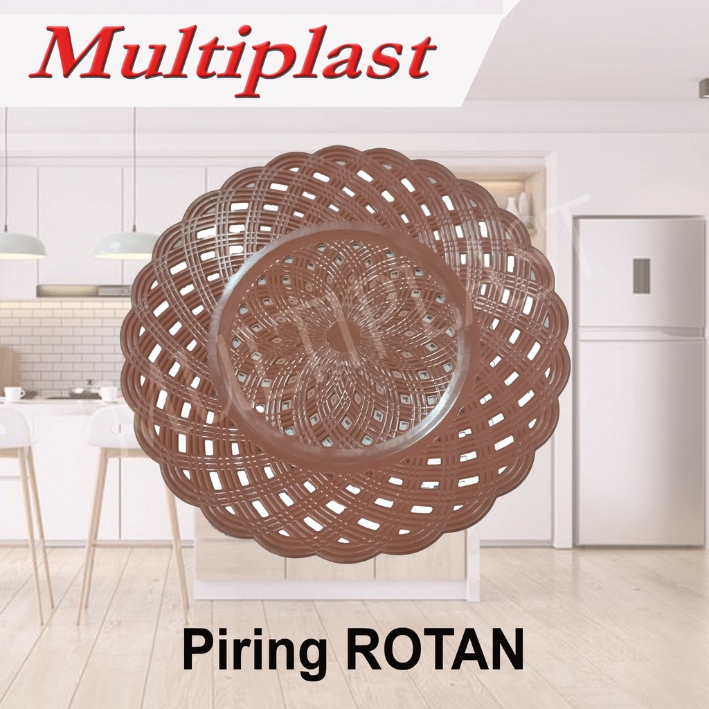 Jual Piring Rotan Plastik Per Lusin Warna Coklat MULTIPLAST | Shopee ...