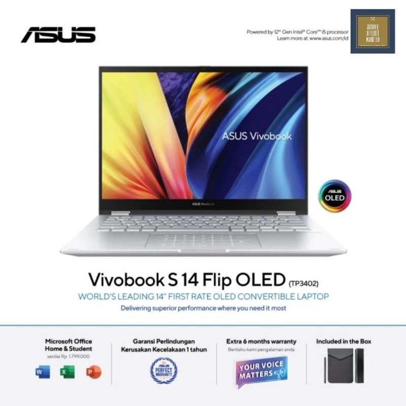 Jual Asus Vivobook S14 Flip Intel Core i5 Gen 12500H 8GB RAM 512GB SSD | Shopee Indonesia