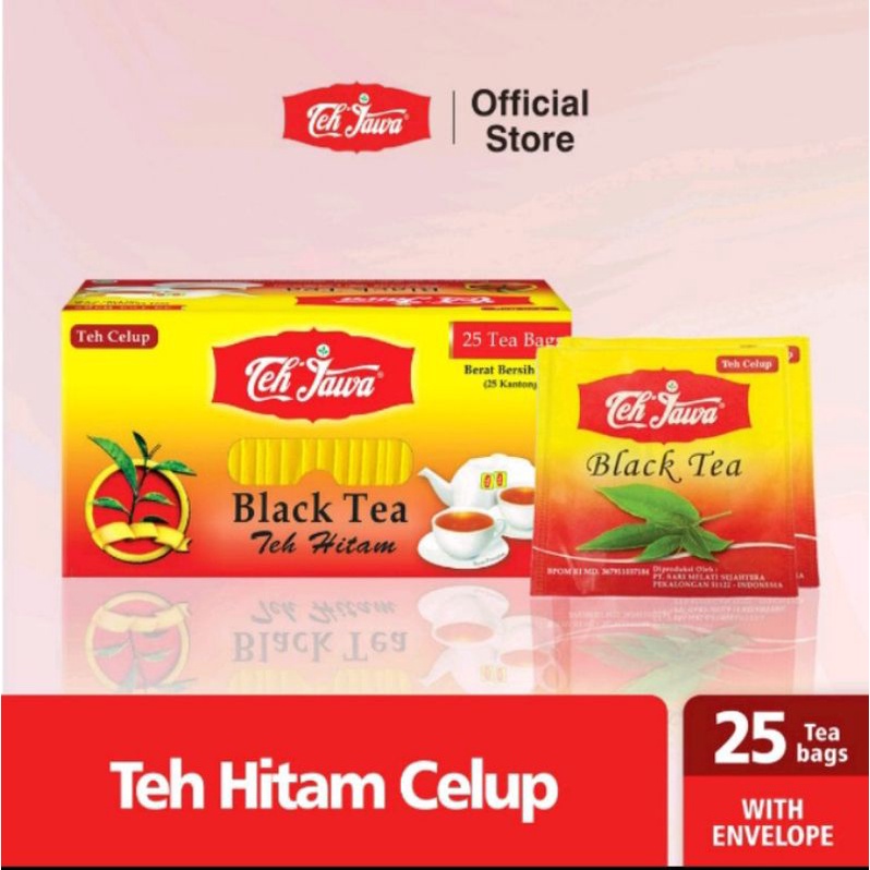 Jual teh jawa celup black tea amplop 25 bags | Shopee Indonesia