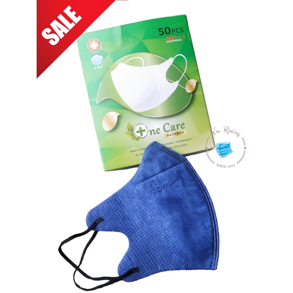 Jual Masker Duckbill Dewasa Earloop 4ply OneCare Premium Quality Isi 50pcs Izin Kemenkes Terbaru ...