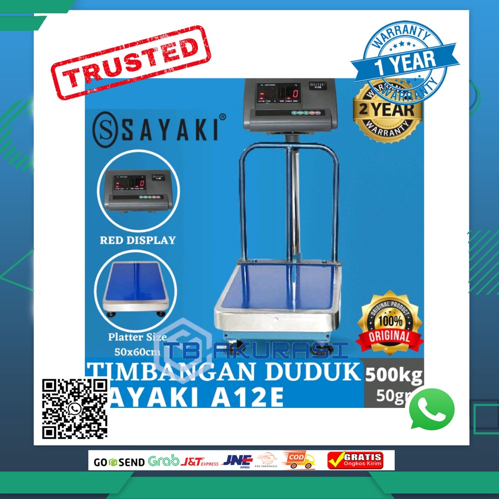 Jual TIMBANGAN DUDUK DIGITAL BENCH SCALE SAYAKI A12E + PAGAR TIMBANGAN ...