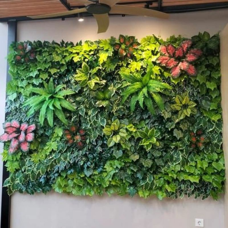 Jual Dekorasi Dinding Taman Vertical Garden Artificial/ Vertikal ...