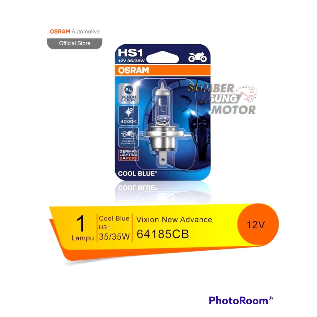 Jual LAMPU DEPAN H4 HS1 64185CB VERZA SCOOPY VIXION R15 COOL BLUE ORI OSRAM | Shopee Indonesia