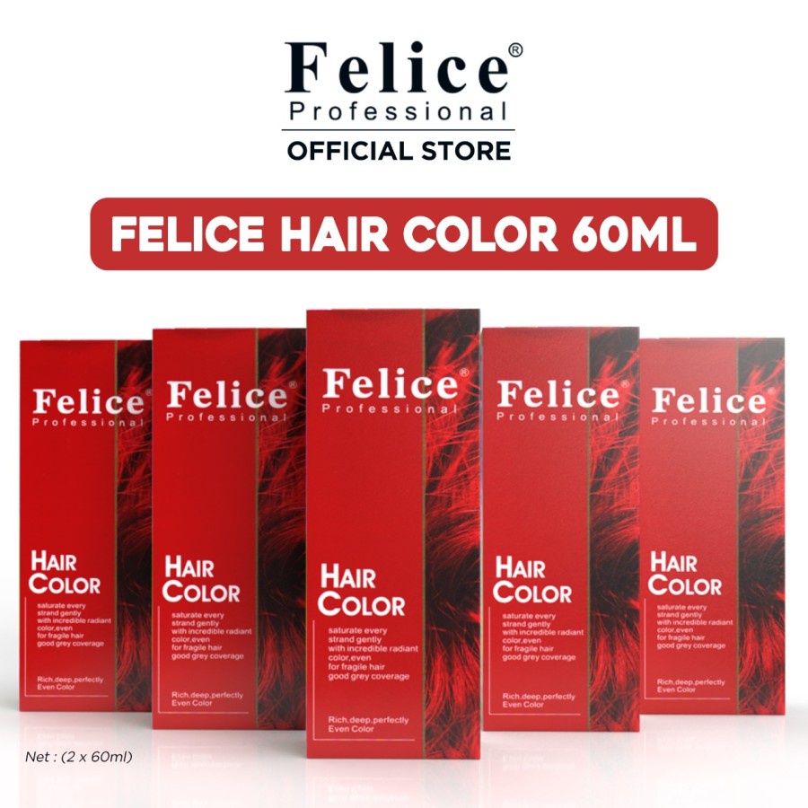 Jual Felice Professional - Merah - Hair Color Cat Rambut - Mix Color ...