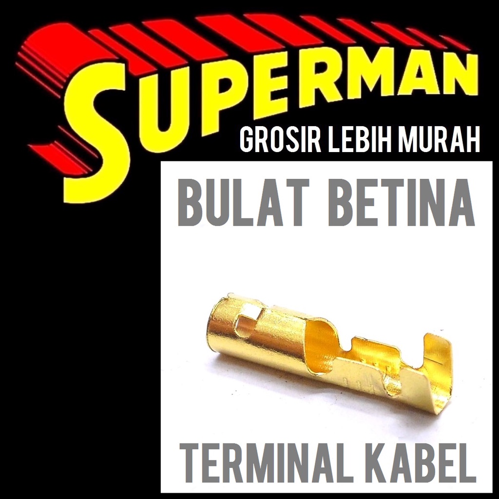 Jual SKUN TERMINAL BULAT CEWEK BETINA kuningan female scun klem kabel ...