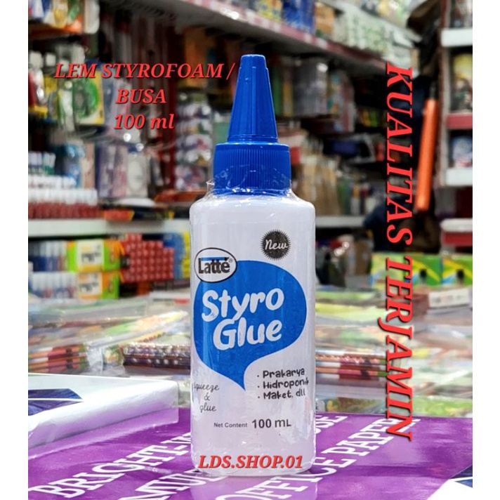 Jual Lem Styrofoam / Lem Gabus / Lem Busa / Lem Sterofoam LATTE 100 ML ...