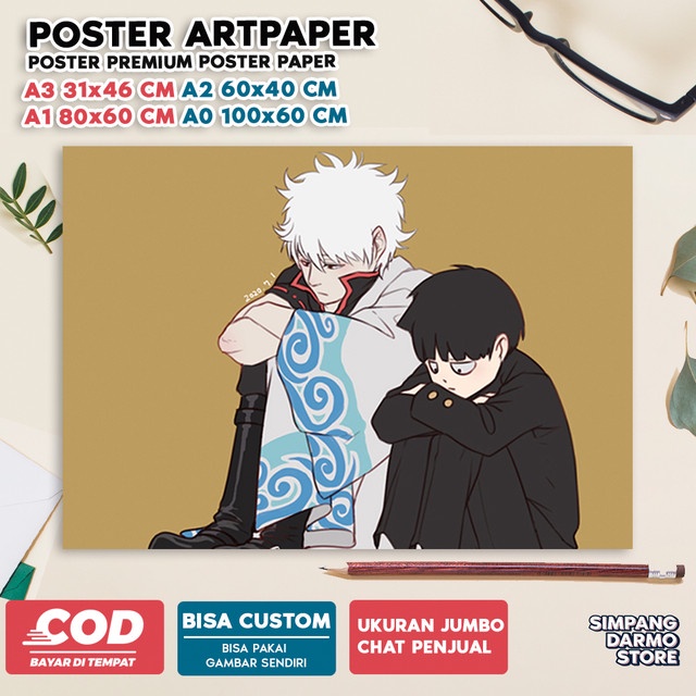 Jual Poster Mob Psycho 100 Shigeo Kageyama Katsuya Ekubo Tome Tenga ...