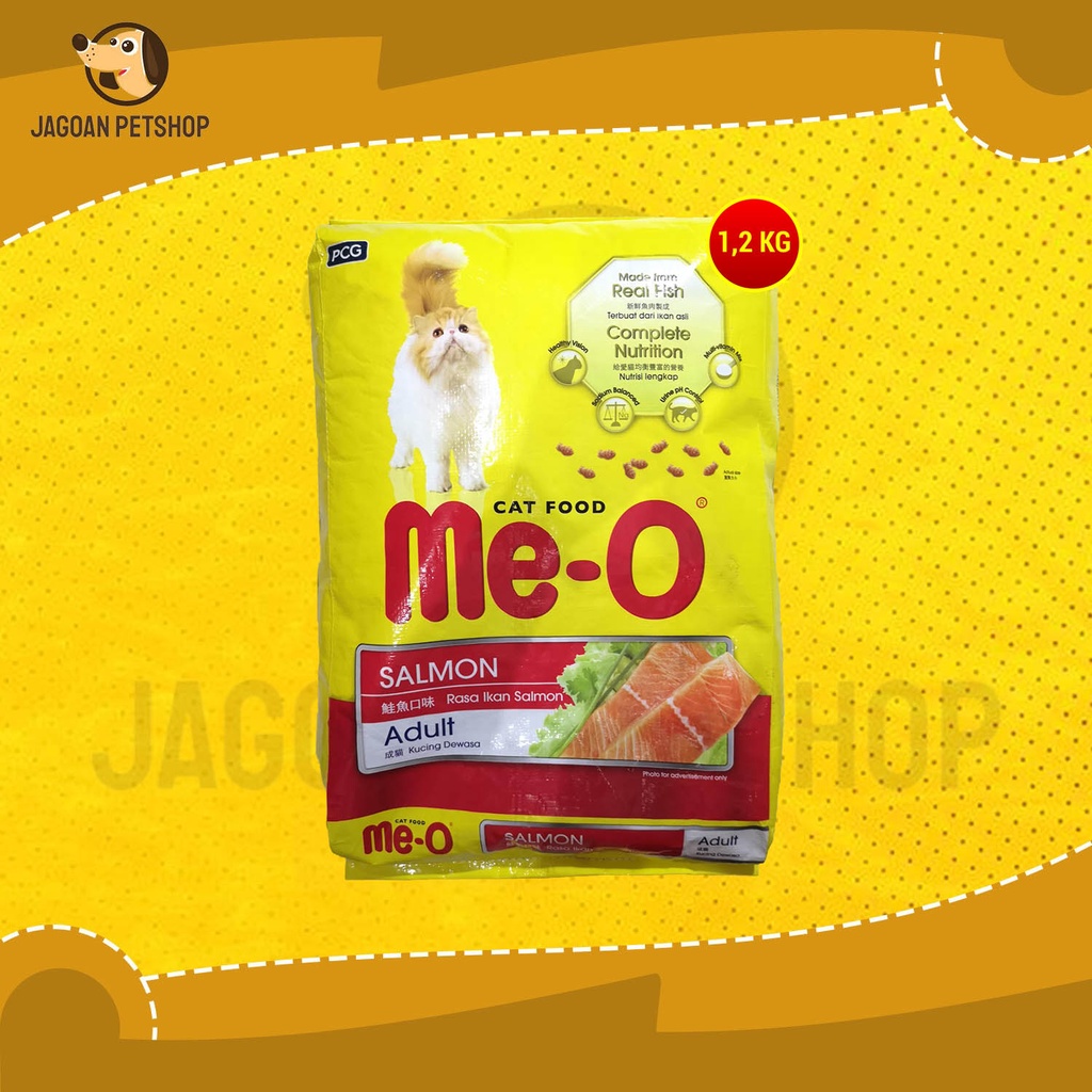 Jual Makanan Kucing Meo Salmon 1,3 kg Adult Cat food Me-o | Shopee ...