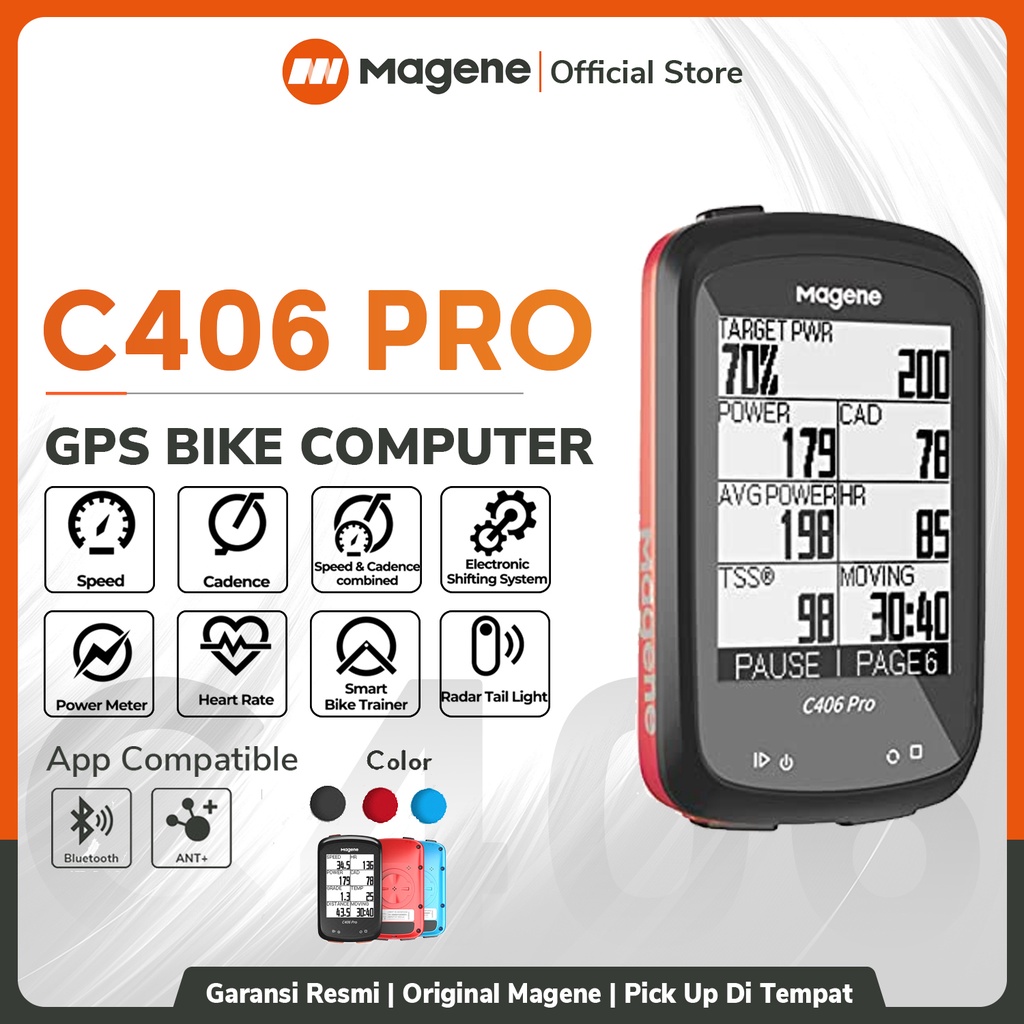 Jual Magene C406 Pro Bicycle GPS Computer MTB Road Cycle Smart Wireless | Shopee Indonesia
