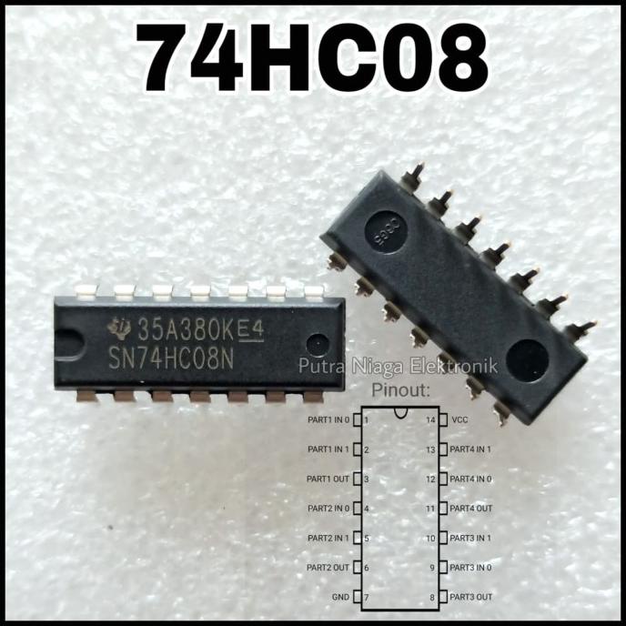 Jual ic TTL 7408 74HC08 dip 14p / SN74HC08N / HD74HC08P putr4n14 Diminati Banget | Shopee Indonesia