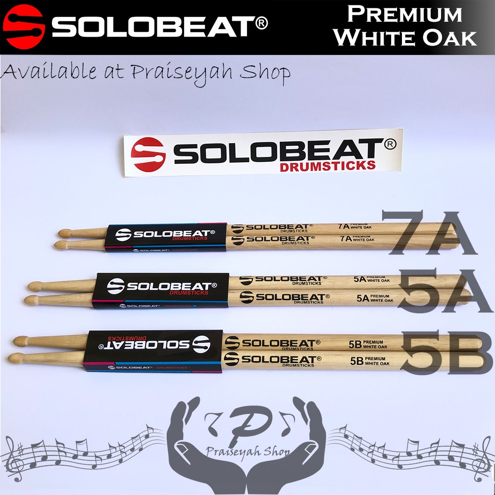 Jual Solo Beat Stick Drum 5A 7A 5B Premium White Oak Stik | Shopee ...